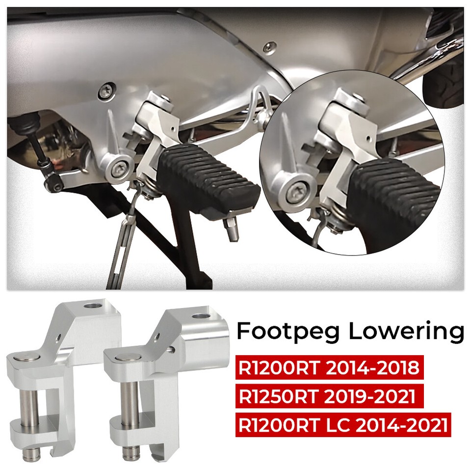 For BMW R1200RT R1250RT / LC Rider Foot Pegs Footpeg Lowering Kit 2014 ...