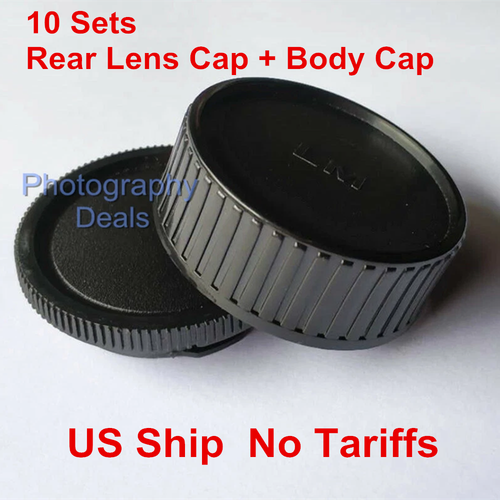 US Ship 10 Sets Lens Rear Cap Cover + Camera Body Cap for Leica M VM ...