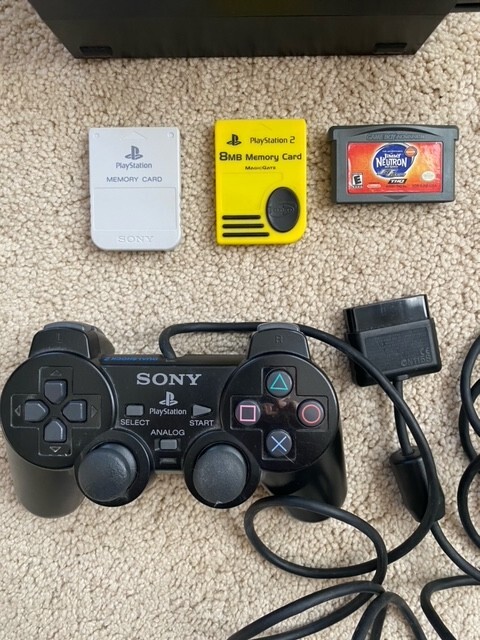 Sony PlayStation2 black SCPH-30001 R Console, 4 controllers, 2 Mem ...