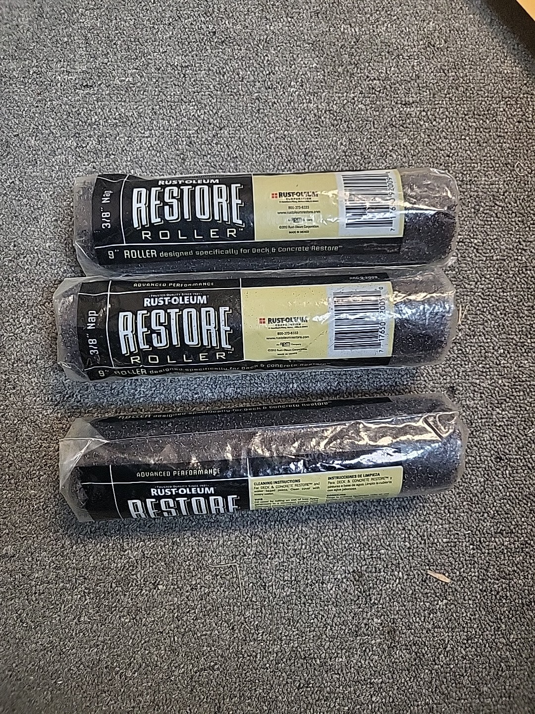 Rust-Oleum Restore Roller For 3/8 Nap-lot of 3-Brand New-SHIPS N 24 ...