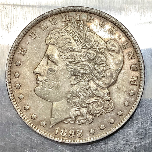 1898 Morgan Silver Dollar Crusty Toned XF - Original Surfaces | eBay