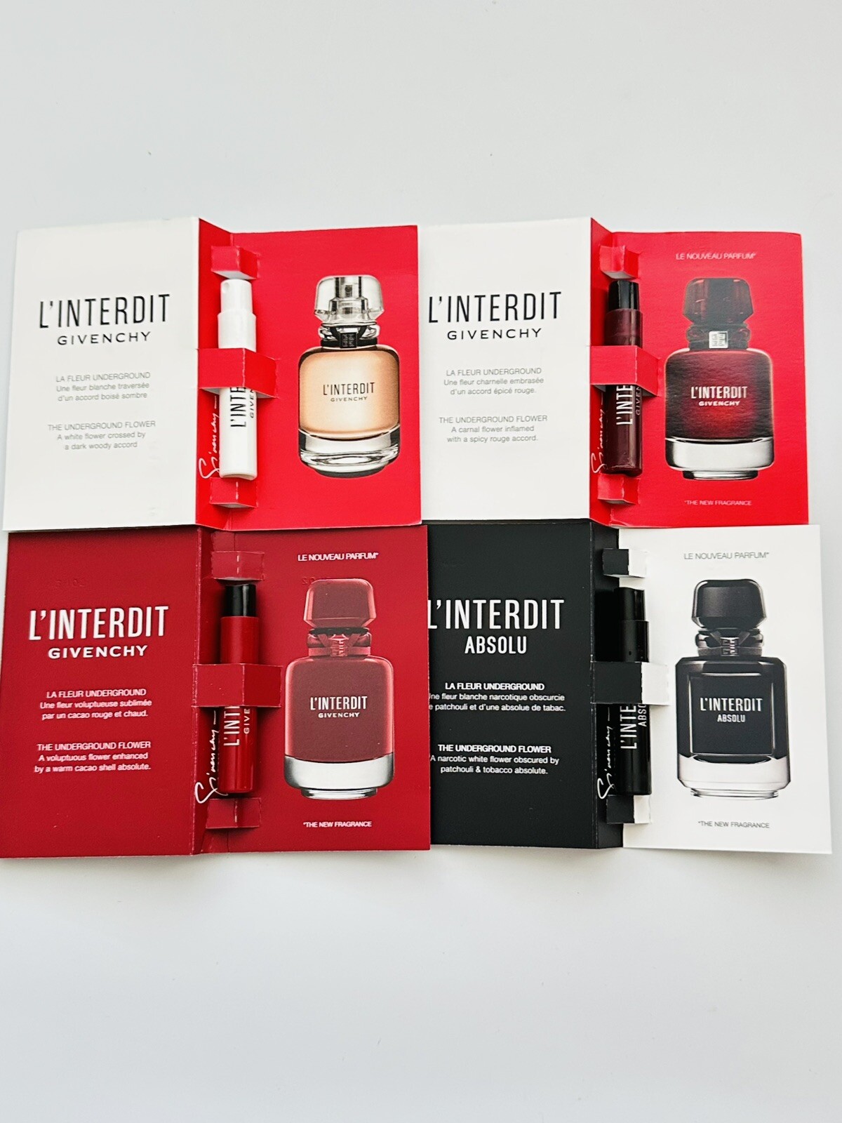 Givenchy L’interdit Perfume Sample Size 4pcs (L’interdit Rouge, Ultime ...