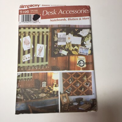 Simplicity 5196 Desk Accessories Blotter Cork Board Tray Pencil Cup ...
