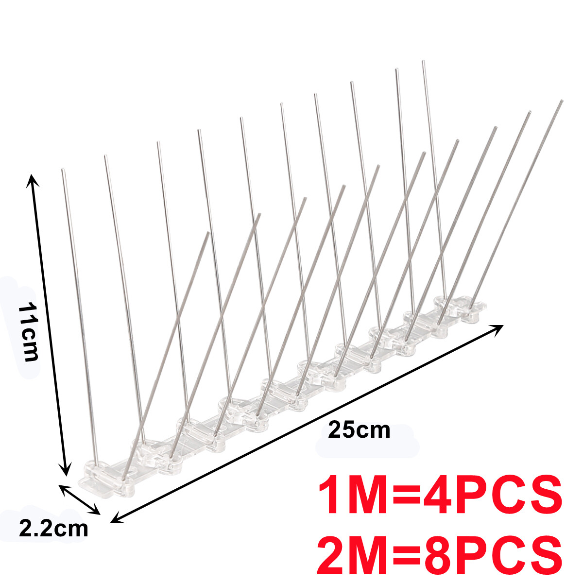5M/10M Steel Wall Fence Bird Pigeon Spikes Deterrent Anti Perch Control ...
