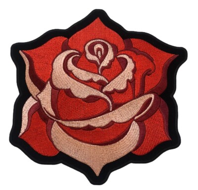 Red Rose Back Patch 8 X 8 inch HTL9318 LD9 | eBay