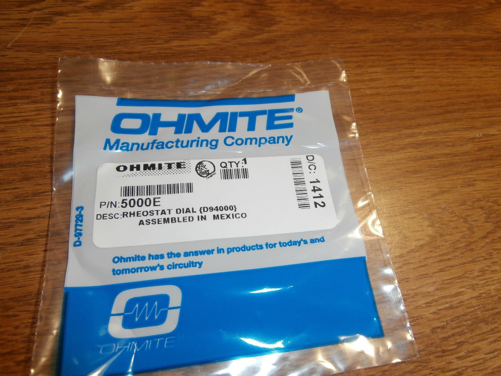 Ohmite 5000 5000e Potentiometer Dial Face Plate for sale online | eBay