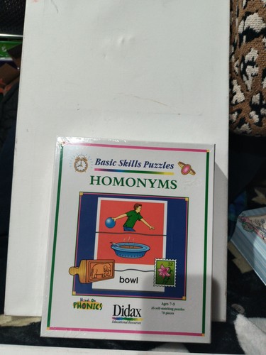 Basic Skills Homonyms Self-Matching Puzzles Didax Hands On Phonics NEW ...