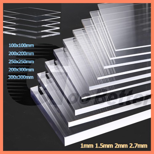 Transparent Perspex Sheet Plastic Panels Thick 1/1.5/2/2.7mm Cut to ...