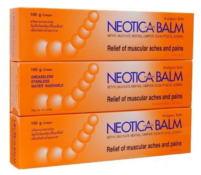 3x100g NEOTICA BALM Analgesic Cream Relief Muscular Aches Pains Massage ...