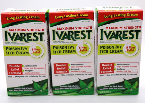 Ivarest Poison Ivy Anti-Itch Cream Maximum Strength Medicated 2oz 8 ...