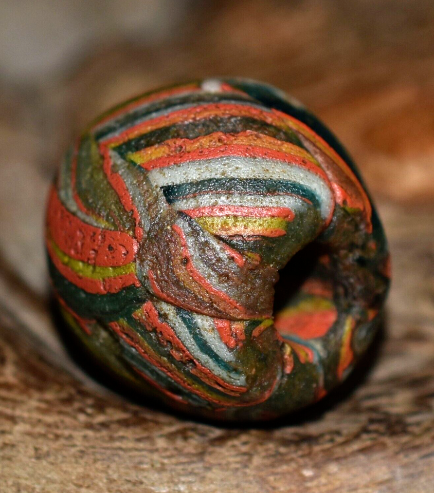 Ancient Medieval Islamic Fustat Fused Rod Morphia / Morfia Glass Bead ...