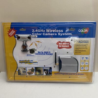Wisecomm 2.4 GHz Wireless Color Camera System Camera & Receiver CW3510 ...