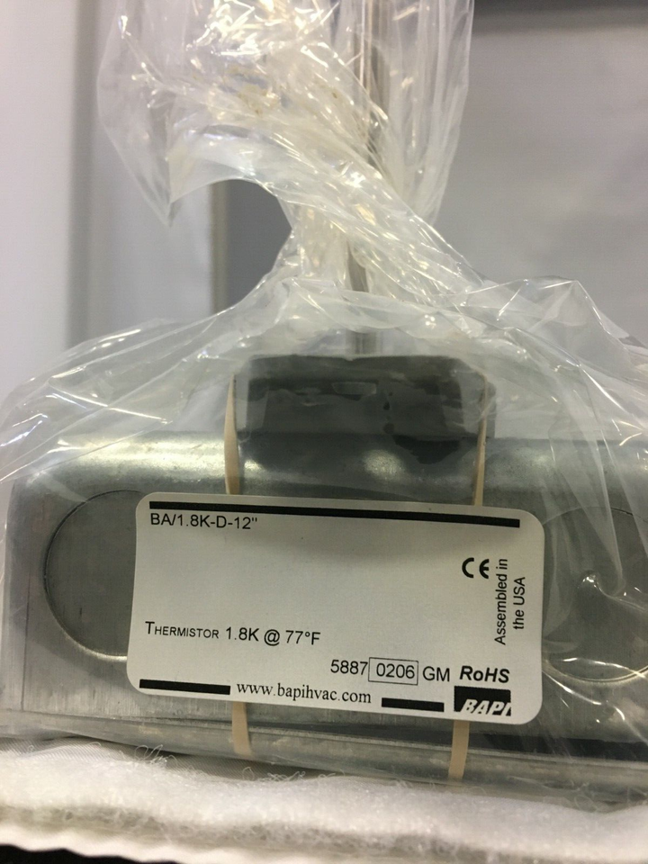 BAPI | BA/1.8K-D-12" | Thermistor | Duct Mount Temperature Sensor (New ...