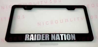 Raider Nation Stainless Steel Chrome Finished License Plate Frame Rust ...
