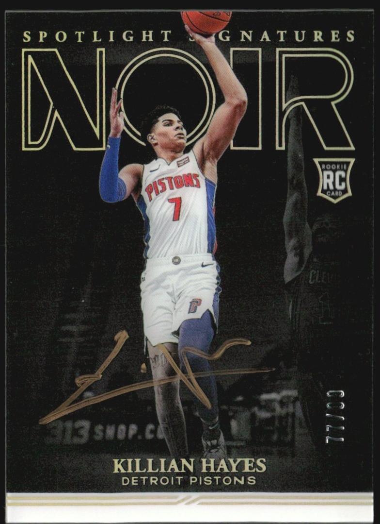 2020-21 Panini Noir - Spotlight Signatures Vertical Killian Hayes #SSV ...