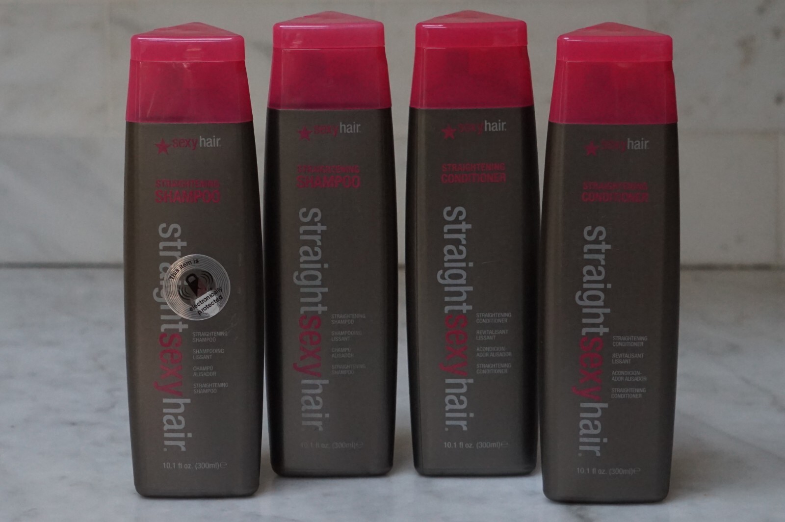 4 PACK. 10.1 oz. Straight Sexy Hair Straightening Shampoo & Conditioner ...