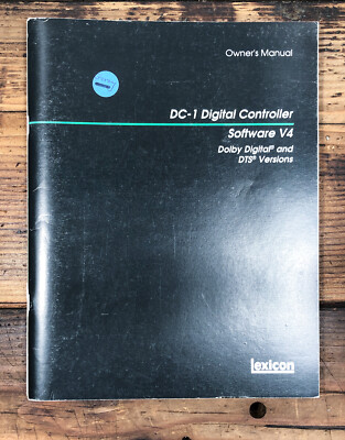 Lexicon DC-1 Digital Controller Owner / User Manual *Original* | eBay