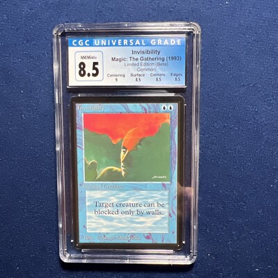 MTG Beta Invisibility CGC 8.5 Quad+ NM/Mint (9 centering) 1993 | eBay