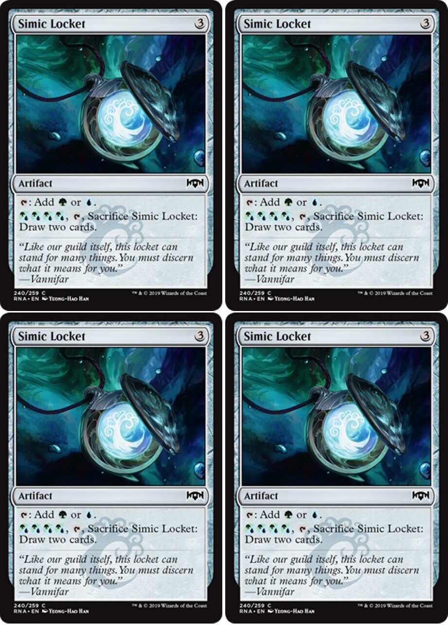 MTG - 4x SIMIC LOCKET - Ravnica Allegiance (C) | eBay Australia