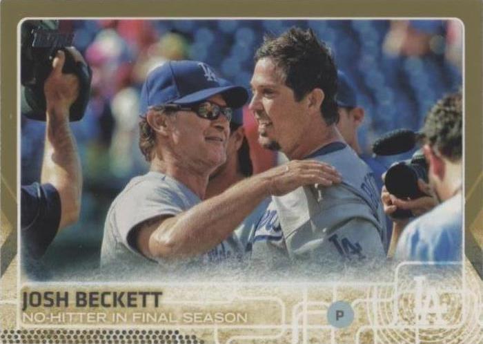 2015 Topps - Season Highlights Checklist Josh Beckett #613 Gold /2015 ...