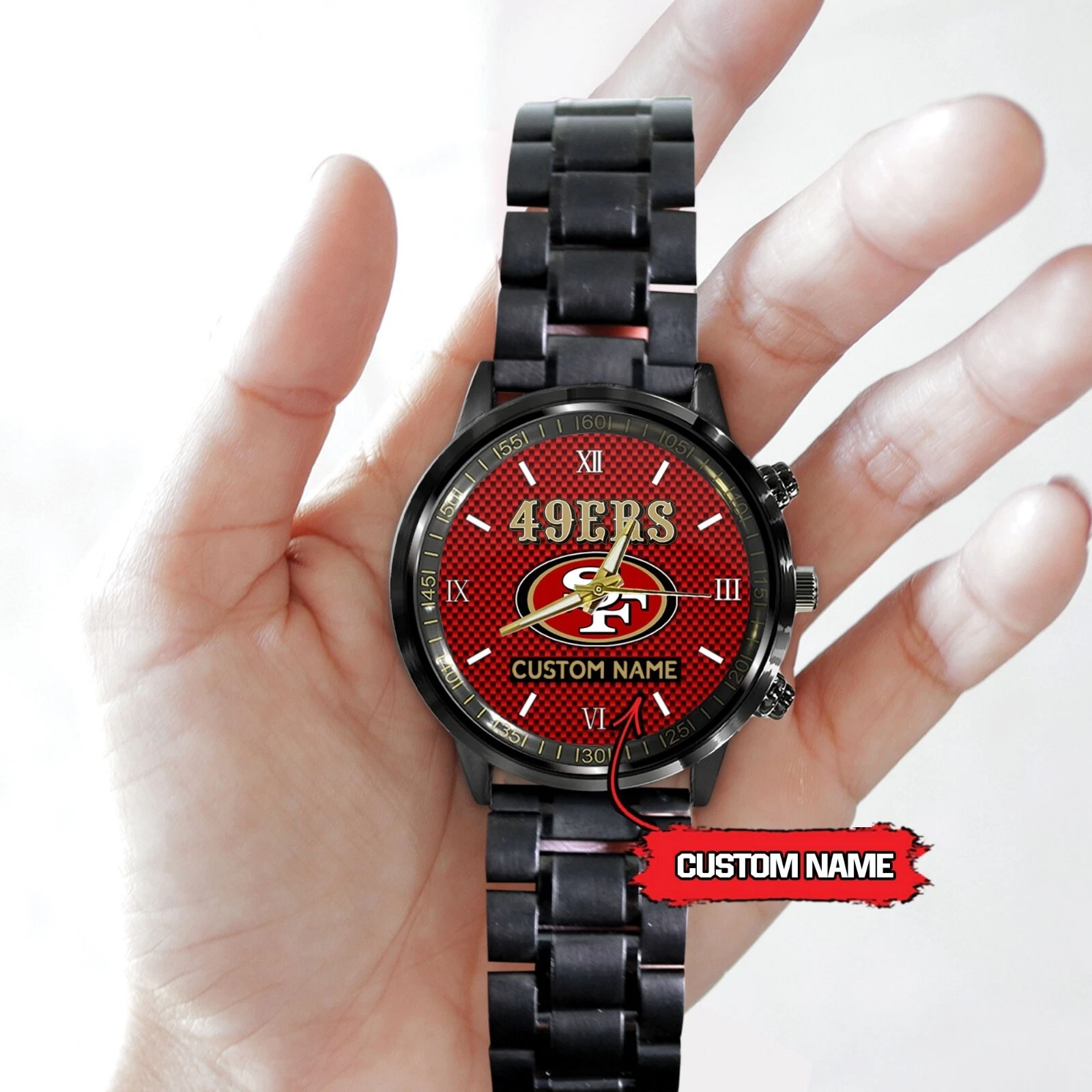 Personalized San Francisco Football Team SF 49erss Black Stainless ...