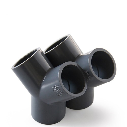 2X PVC Water Pipe Fitting Tee Y Inclined Garden Iirrigation Tube ...