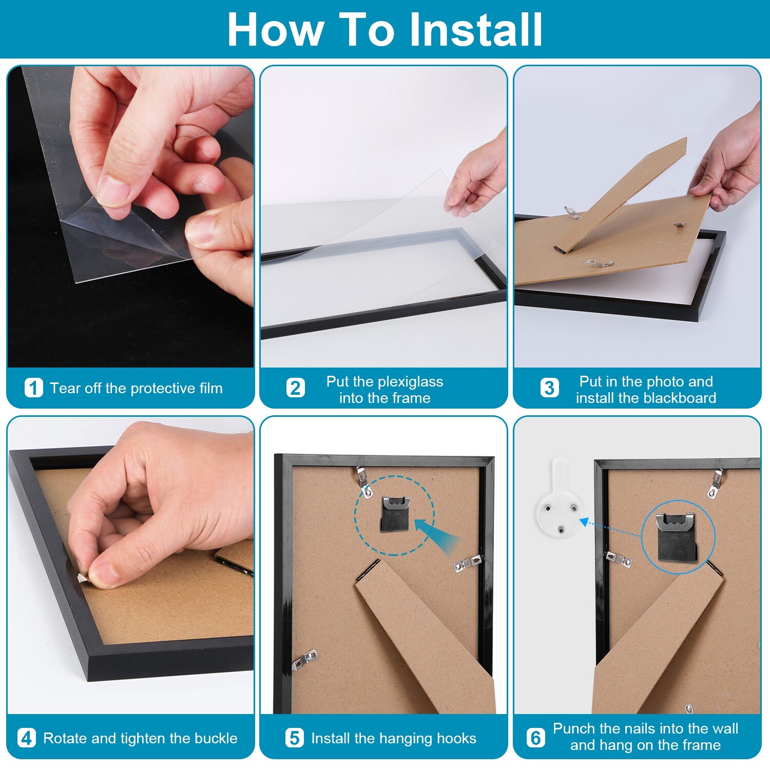 10 Pack Picture Gallery Wall Frame Set Collage Tabletop Display Frame ...