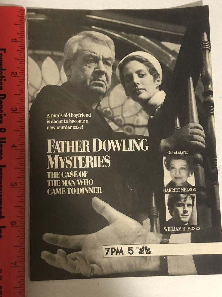 Father Dowling Mysteries Tv Series Print Ad Advert Tom Bosley Tracy ...