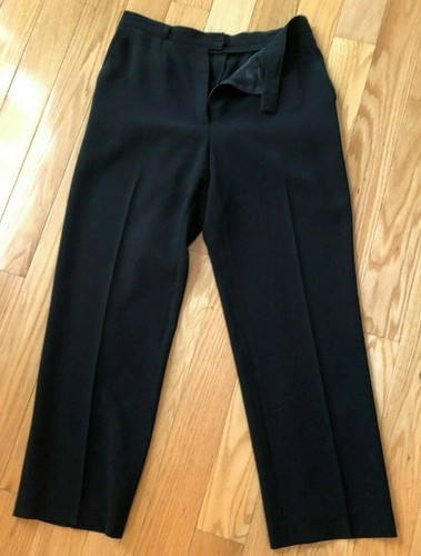 Basler Horst Basler Women's Black Flat Front Dressy Pants Size 38 S | eBay