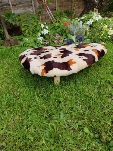 Cow Print Fabric Footstool | eBay UK