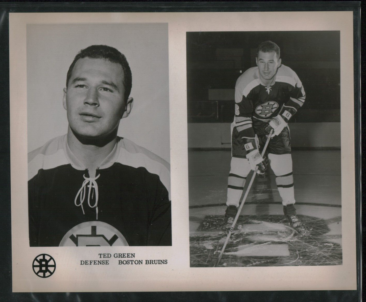 Original Late 60's Ted Green Boston Bruins Photo (145717) | eBay