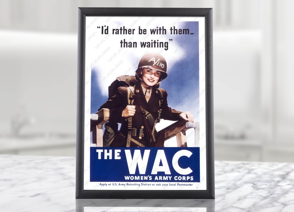 American WAC Propaganda Poster - Womens Army Corps, WWII WAC Recruiting ...