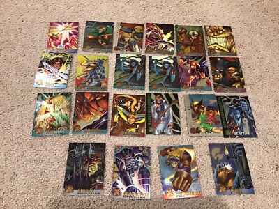 Lot Of 22 Xmen X-men Fleer Ultra 1995 Cards Cyclops Elvis Spiral Gold ...