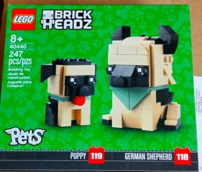 Lego 40440 BrickHeadz Pets German Shepard & Puppy Dog - NEW SEALED | eBay