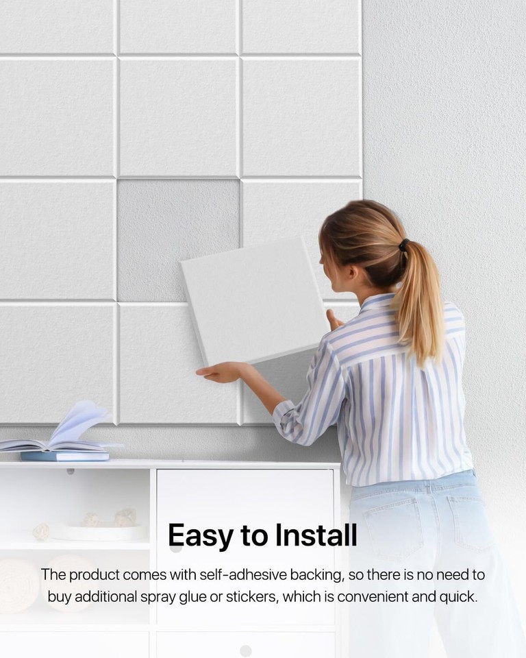 18 Pack Acoustic Panels Self-adhesive Studio Noise Soundproofing Wall ...