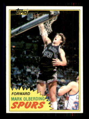 1981 Basketball Topps Mark Olberding San Antonio Spurs #MW104 2 | eBay