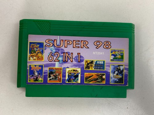 SUPER 98 62 IN 1 NT2041 RARE Dendy Famicom Famiclone Nes Tv Game ...