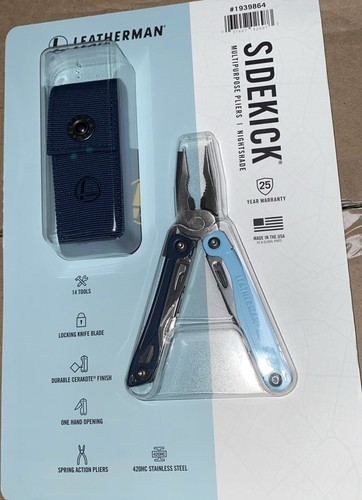 LEATHERMAN SIDEKICK® 14 Tool Stainless Steel Multi-Tool Blue | eBay