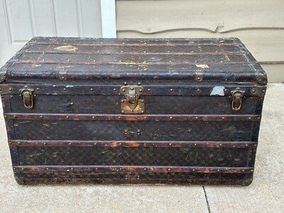 Louis Vuitton Large Steamer Trunk With Trays Damier Canvas Antique ...