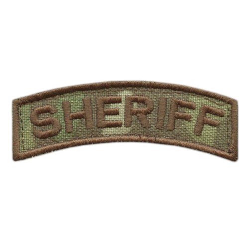 Sheriff shoulder tab multicam OCP embroidered law enforcement SWAT hook ...