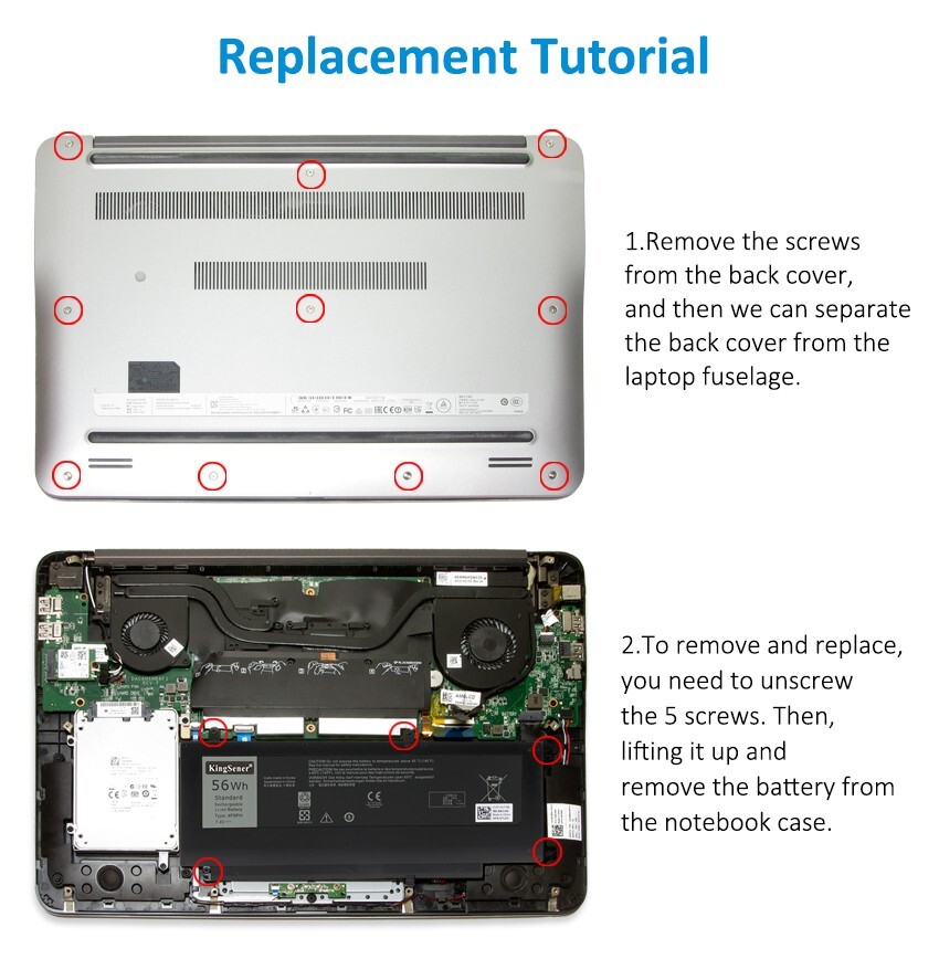 4P8PH Laptop Battery 43Wh For DELL D2VF9 inspiron 15 7547 7548 V5459 ...