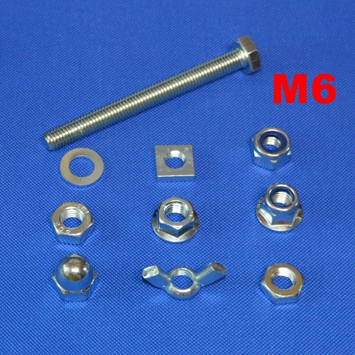 M6 Set Screws Full Thread Bolts With Nuts And Washers M6 Bzp Bolt 6mm ...