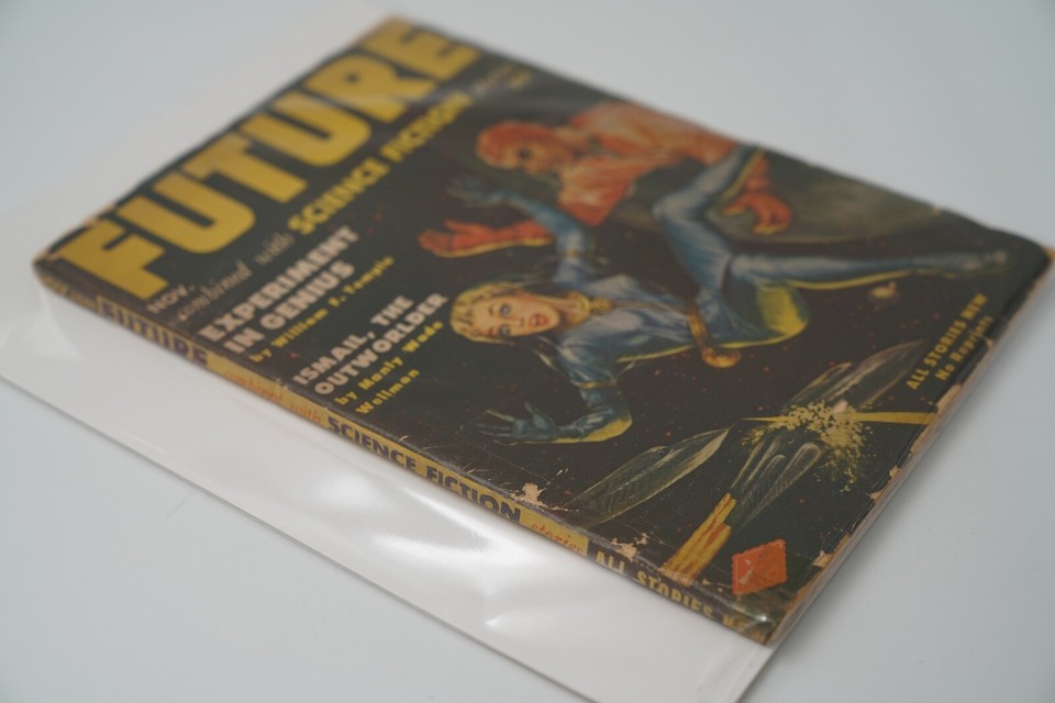 Vintage 1951 Future Science Fiction Magazine Experiment Genius Pulp Art ...