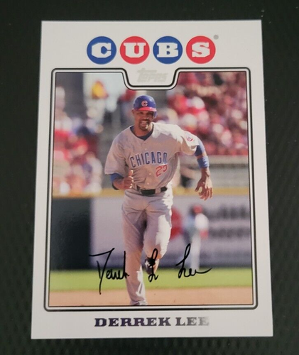 2008 Topps Baseball DERREK LEE Chicago Cubs MLB Card #365 Facsimille ...
