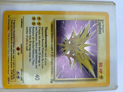 Pokémon TCG Zapdos Fossil 15 Holo 1st Edition Holo Rare | eBay