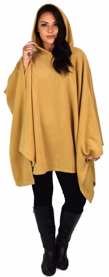 Women Poncho Style Hoodie Sweater Fleece Cover Up for Cold Weather | eBay