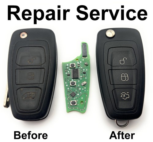 Ford Transit 3 Button Remote Key Fob Rechargeable Battery Replacement ...