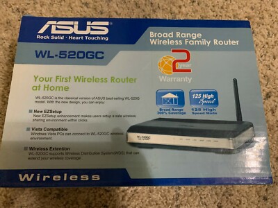 ASUS WL-520GC Broad Range Wireless Family Router - excellent condition ...