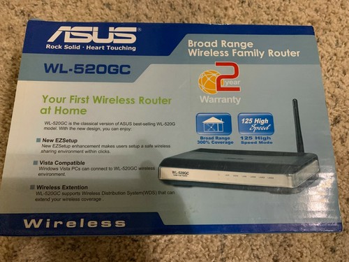 ASUS WL-520GC Broad Range Wireless Family Router - excellent condition ...