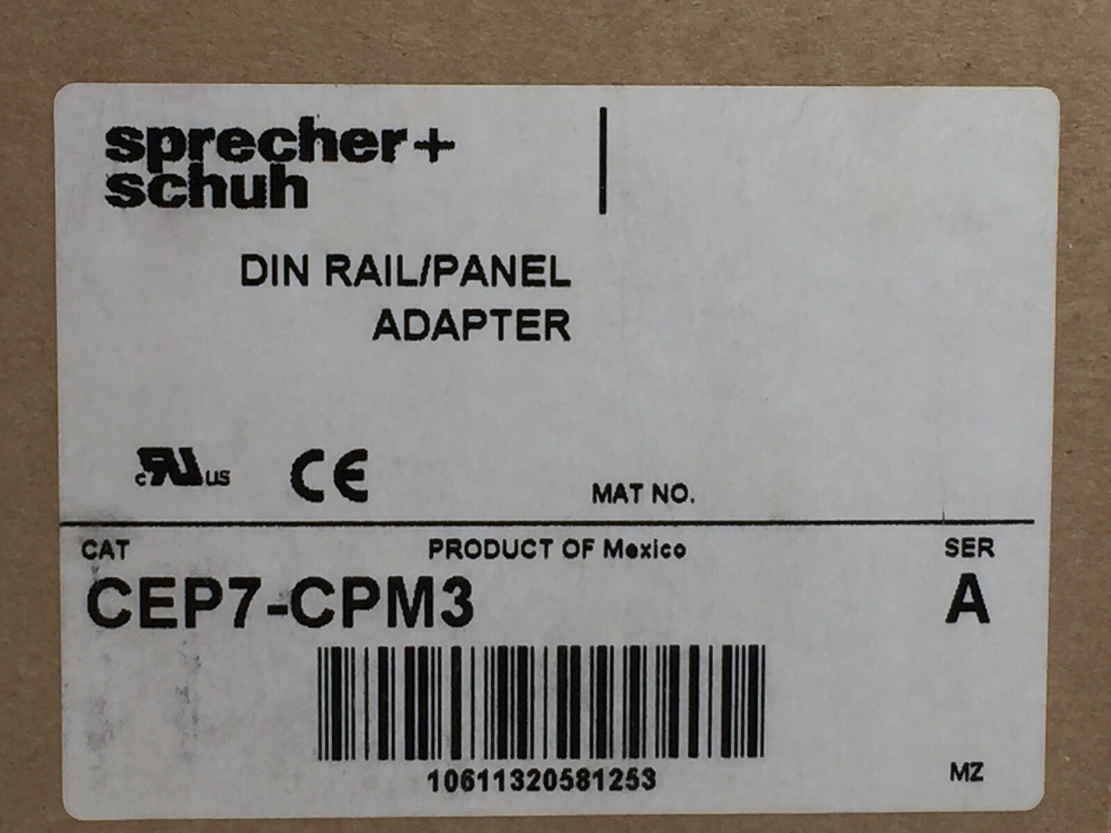 Sprecher + Schuh CEP7-CPM3 Din Rail Panel Adapter | eBay
